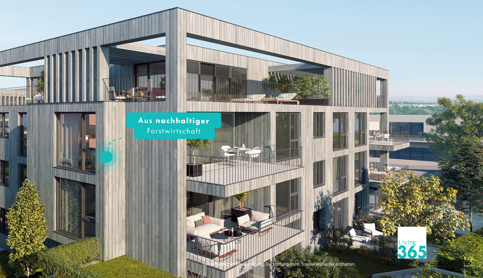 Neubau-Wohnung in Holzbauweise mit schicker Architektur! Verlieben Sie ...